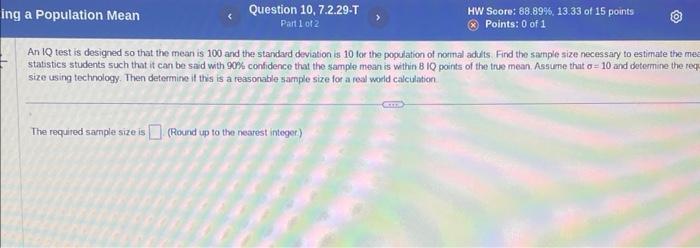 Solved URGENT/TIMED: The required sample size is ___ (Round | Chegg.com