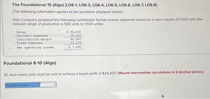 Solved The Foundational 15 (Algo) [LO6-1, LO6-3, LO6-4, | Chegg.com