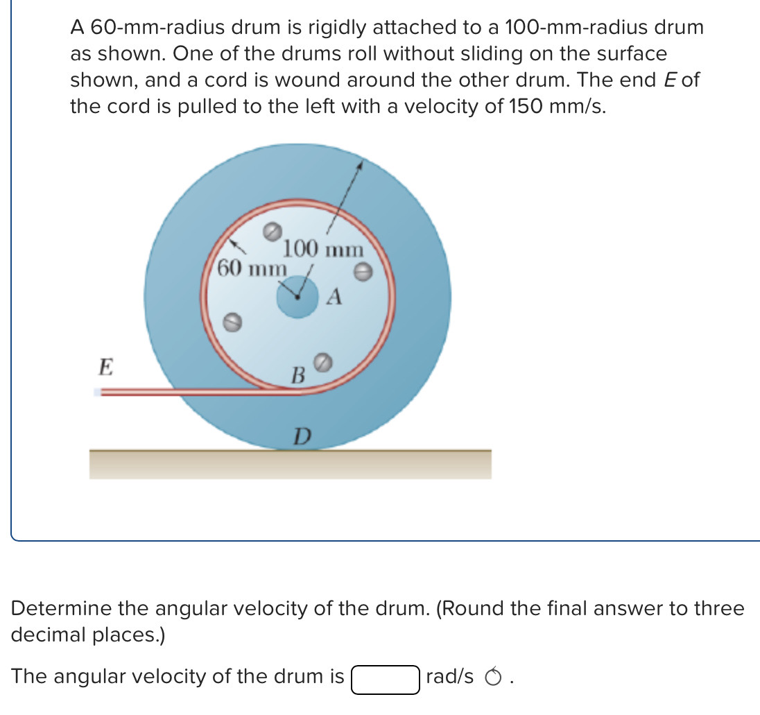 Solved A 60-mm-radius drum is rigidly attached to a | Chegg.com