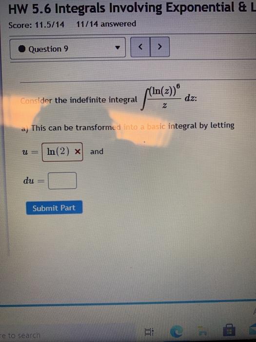 Solved HW 5.6 Integrals Involving Exponential & L Score: | Chegg.com