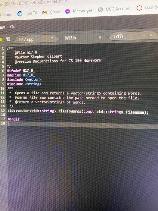 17 abc A Spell Checker Part I T he homework problems | Chegg.com