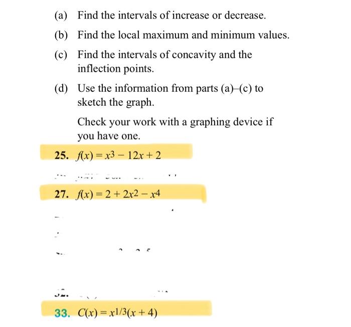 (a) Find the intervals of increase or decrease. (b) | Chegg.com
