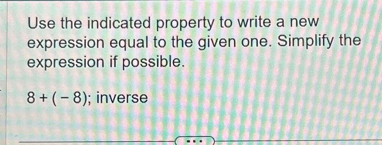 Solved Use the indicated property to write a new expression | Chegg.com
