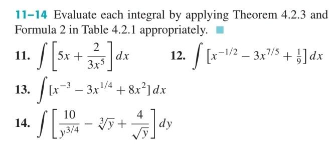 Solved 11-14 Evaluate each integral by applying Theorem | Chegg.com