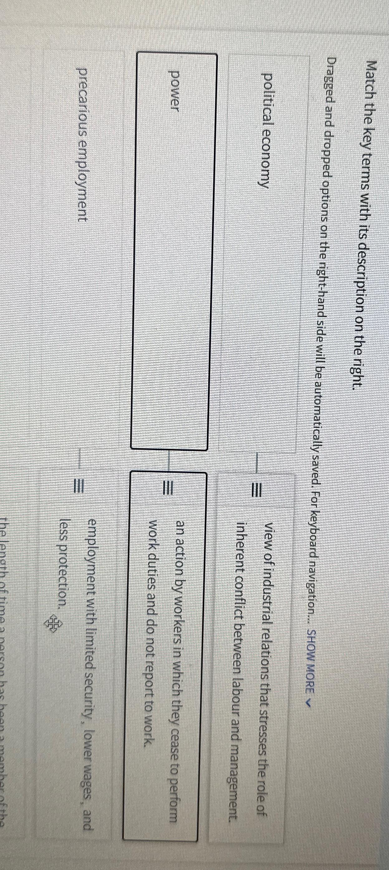 Solved Match the key terms with its description on the | Chegg.com