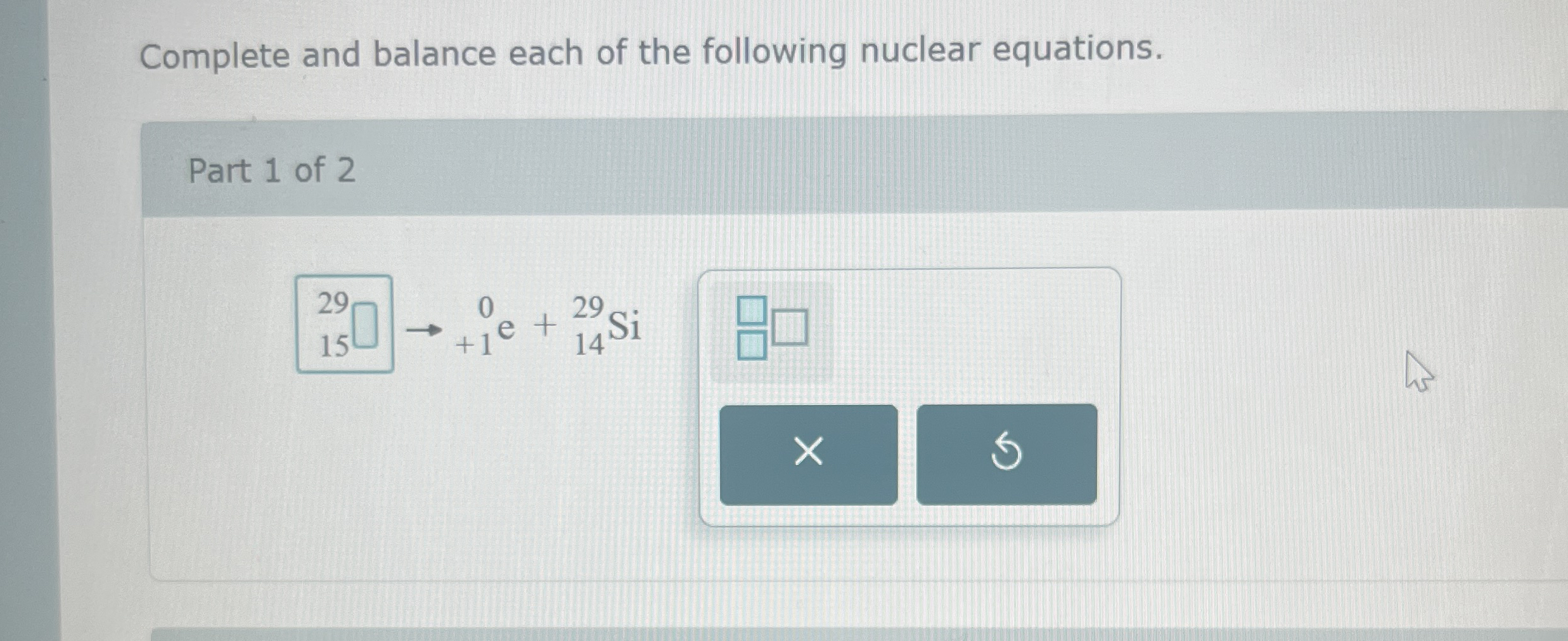Solved Complete and balance each of the following nuclear | Chegg.com