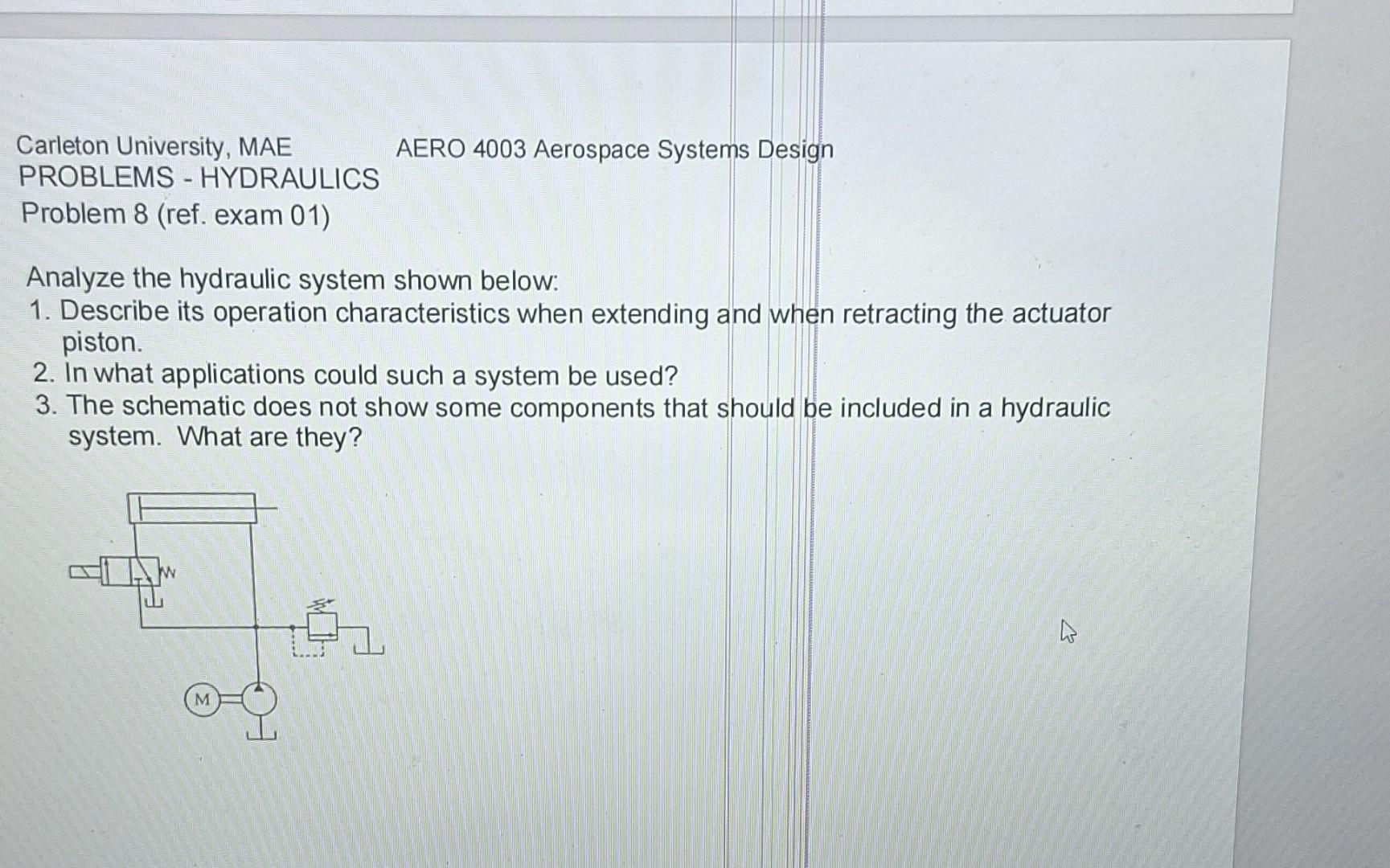 Solved Carleton University, MAE AERO 4003 Aerospace Systems | Chegg.com