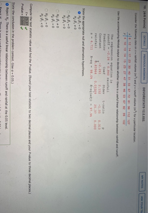 Solved 10. [4/6 Points] DETAILS PREVIOUS ANSWERS DEVORESTAT9 | Chegg.com