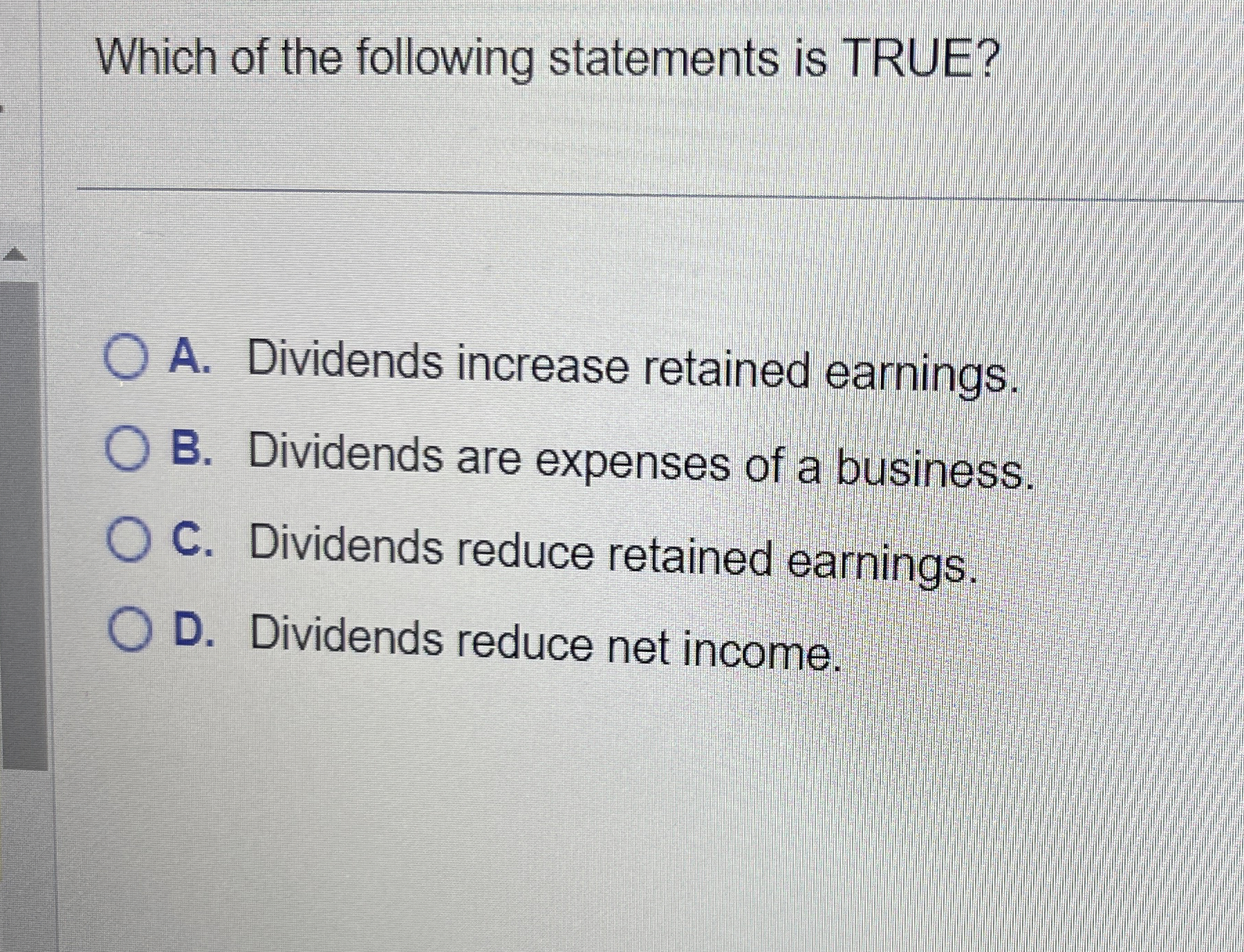 Solved Which of the following statements is TRUE?A. | Chegg.com