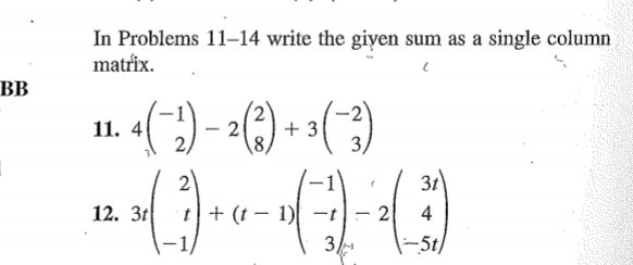 Solved In Problems 11-14 write the given sum as a single | Chegg.com