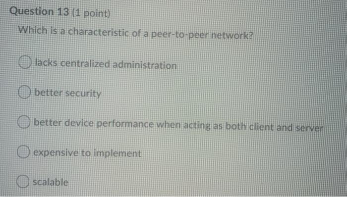 Solved Question 10 (1 point) Which device performs the | Chegg.com