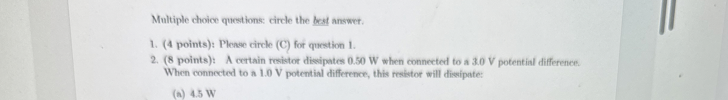Solved Multiple choice questions: circle the best answer.(4 | Chegg.com
