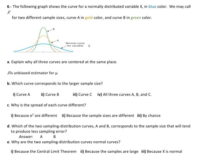 Solved 6.- The following graph shows the curve for a | Chegg.com