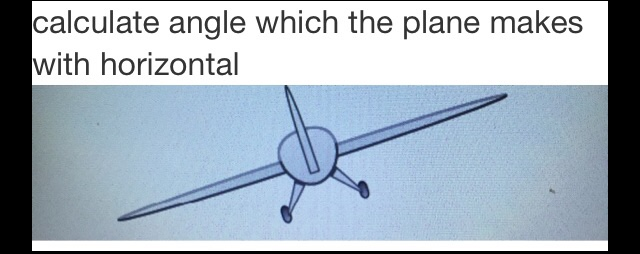Solved calculate angle which the plane makes with horizontal | Chegg.com