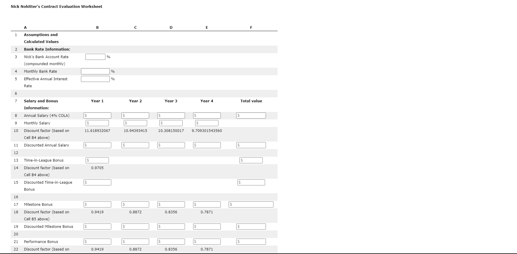 OOOONick Nohitter's Contract Evaluation | Chegg.com