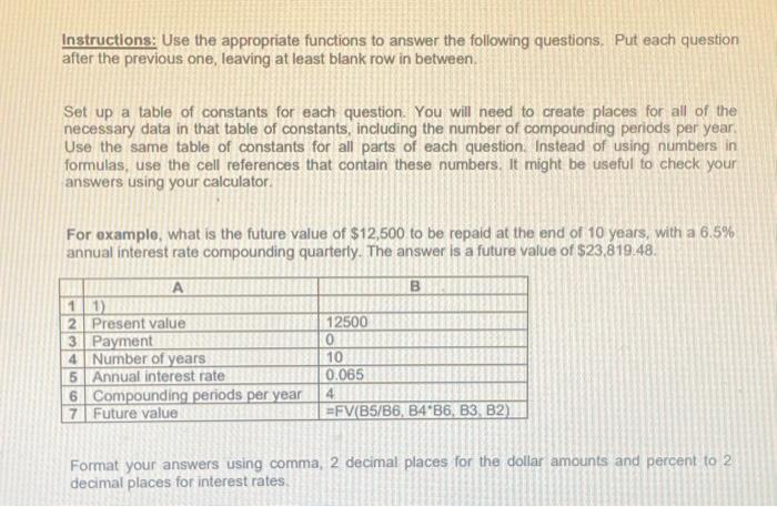 Solved Question #1 - Future Value Calculations: Financial | Chegg.com
