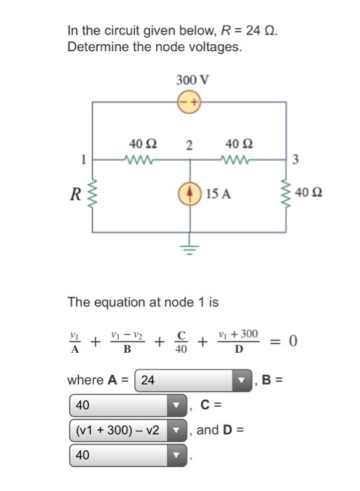 Solved In the circuit given below, R = 24 . Determine the | Chegg.com