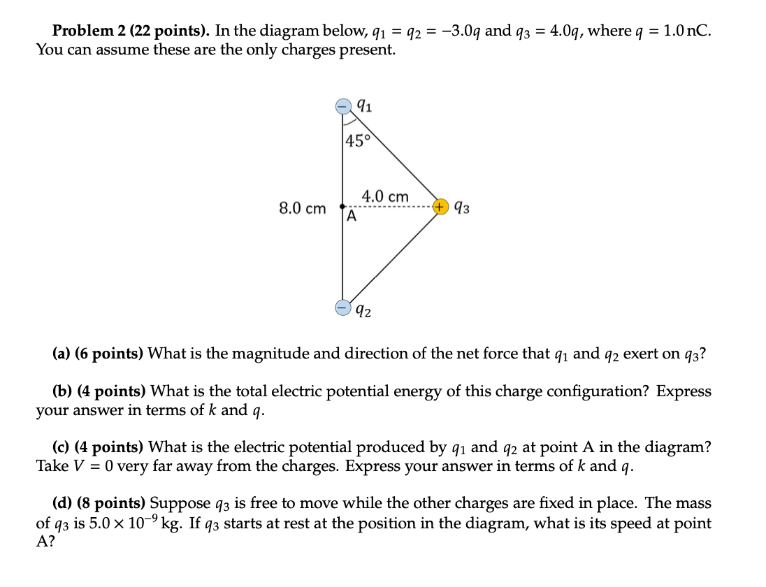 Solved Problem 2 (22 ﻿points). In ﻿the diagram below, | Chegg.com