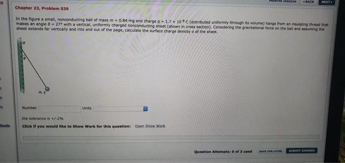 Solved INTER VERSION BACK NEXT Chapter 23, Problem 039 In | Chegg.com