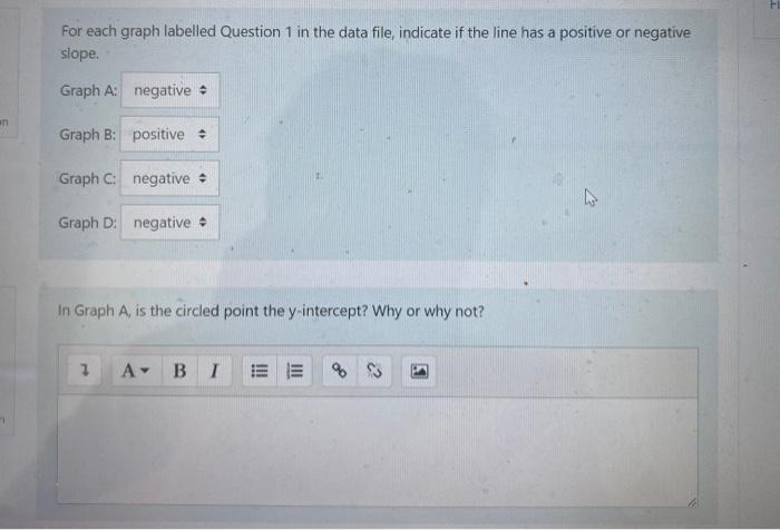 Solved on n For each graph labelled Question 1 in the data | Chegg.com