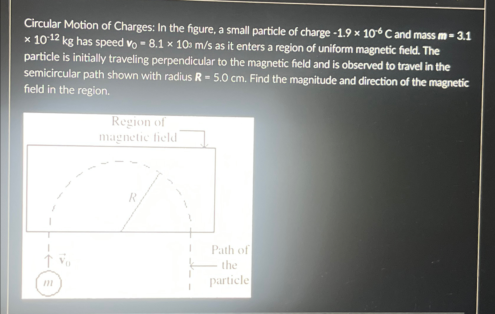 Solved Circular Motion of Charges: In the figure, a small | Chegg.com
