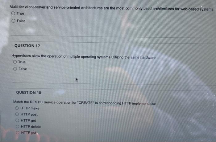 Solved Multi-tier client-server and service-oriented | Chegg.com