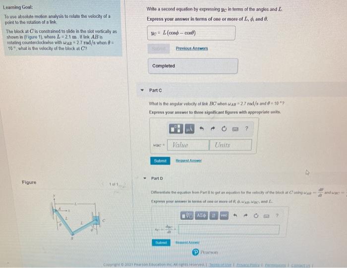 Solved Learning Goal: To use absolute motion analysis to | Chegg.com