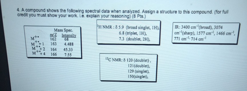 Solved 1. An unknown compound, A, has the formula C2H4O2. | Chegg.com