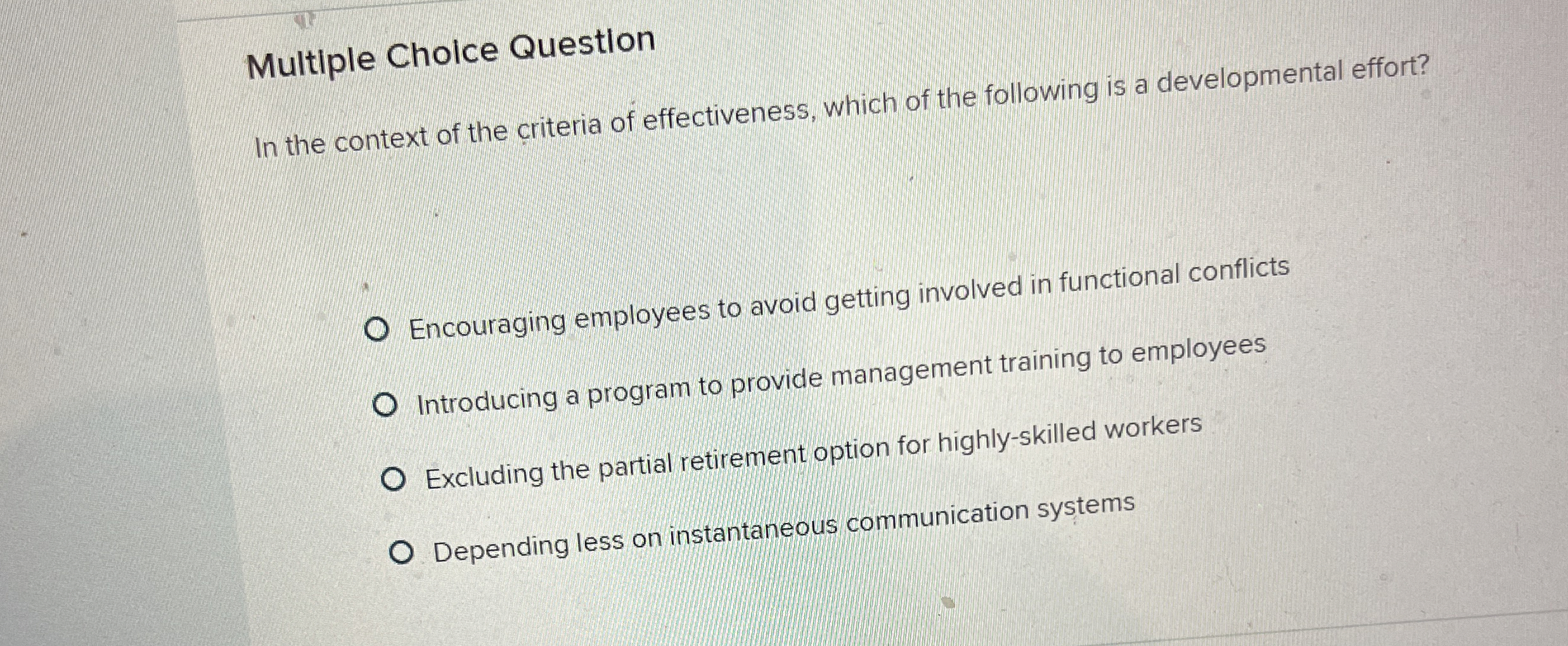 Solved Multiple Cholce QuestionIn the context of the | Chegg.com