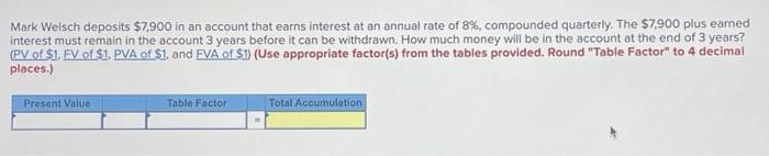 Solved Bill Padley expects to invest $6,000 for 3 years, | Chegg.com