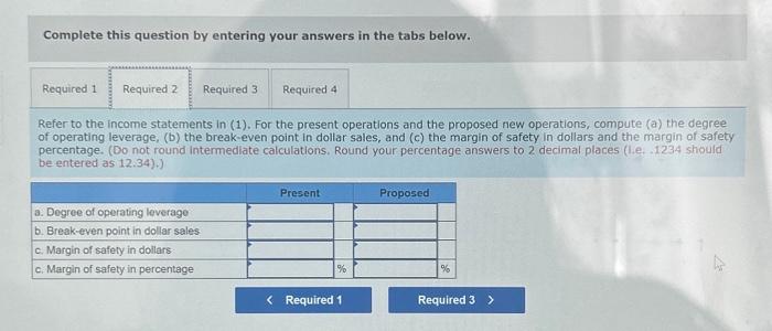 Solved Problem 6-29 (Algo) Changes in Cost Structure; | Chegg.com