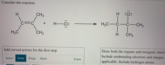 Solved Consider the reaction. H CH3 H CI: CFC + H-C: | Chegg.com