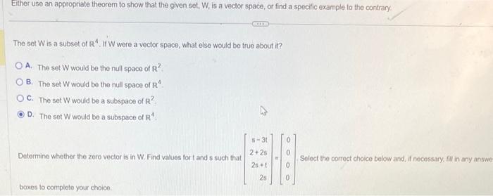 Solved Either use an appropriate theorem to show that the | Chegg.com