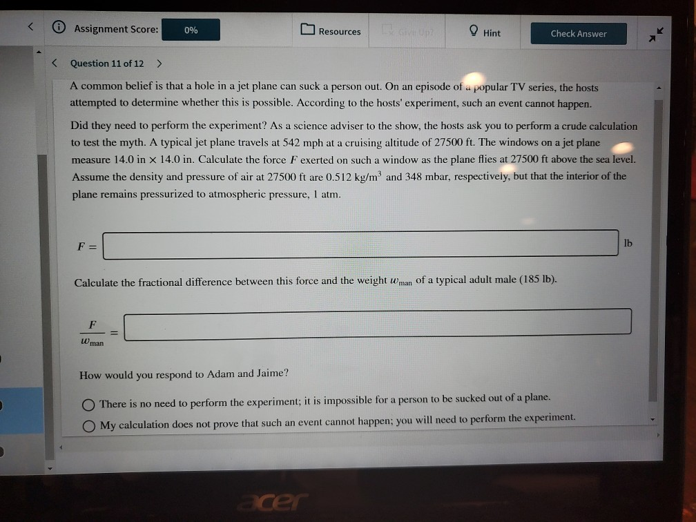 Solved 0 Assignment Score: 0% Resources Hint Check Answer | Chegg.com