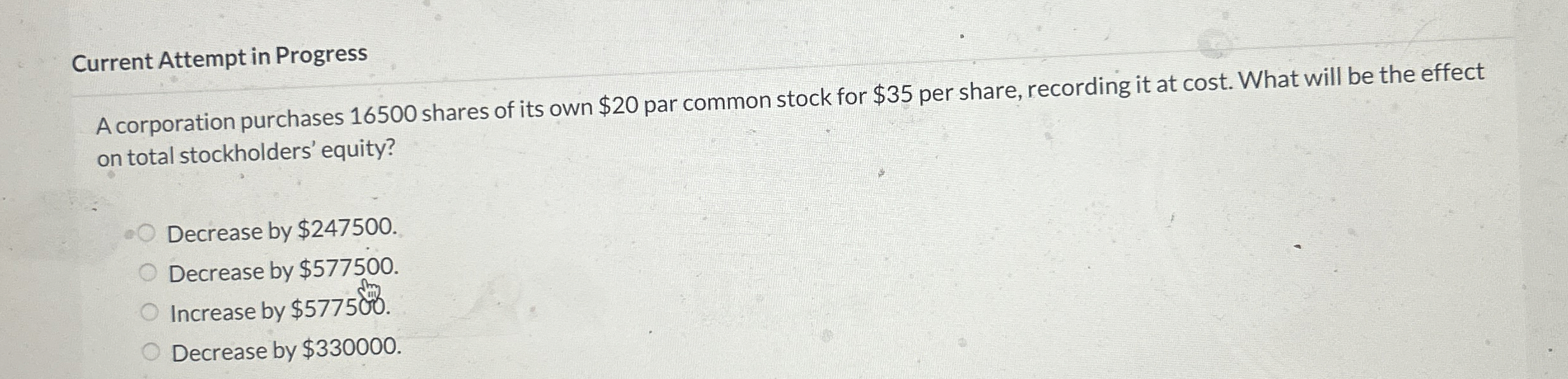 Solved Current Attempt in ProgressA corporation purchases | Chegg.com