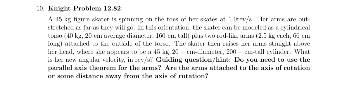 Solved Knight Problem 12.82:A 45kg ﻿figure skater is | Chegg.com