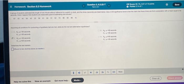 Solved Save Homework Section 8 3 Homework Question 3