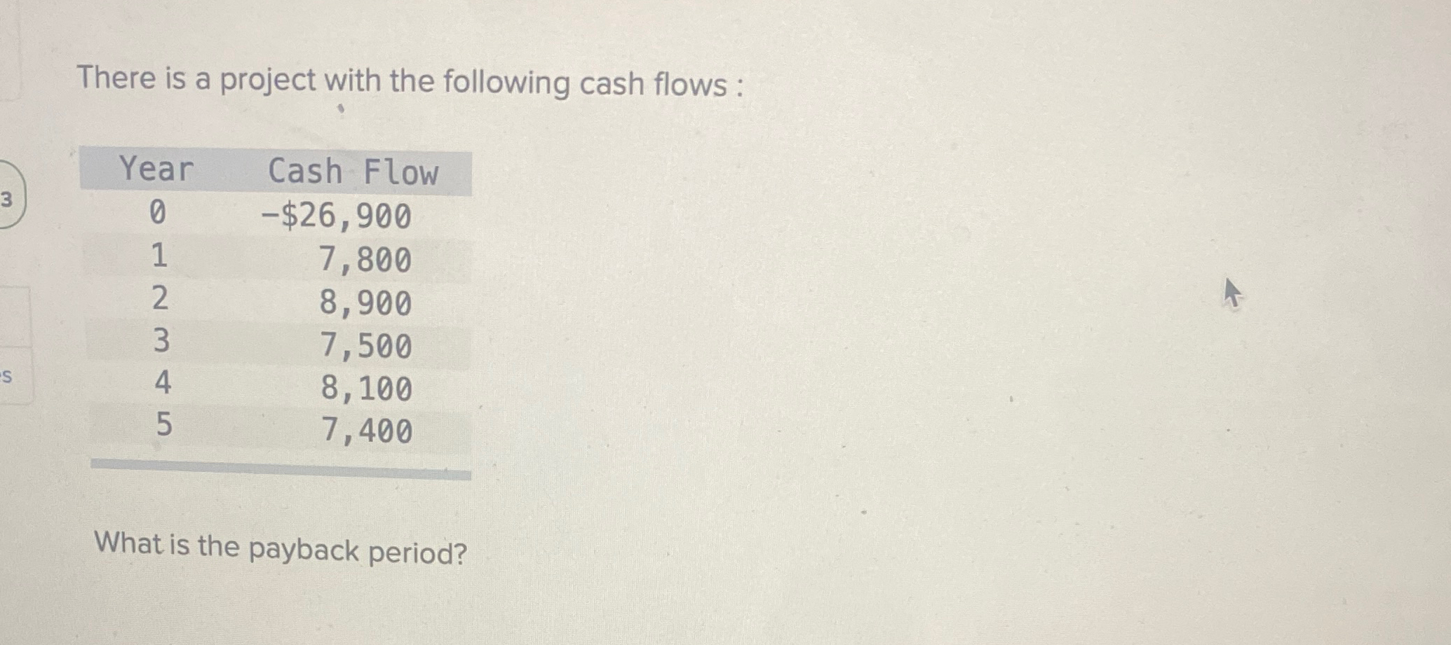 Solved There is a project with the following cash | Chegg.com