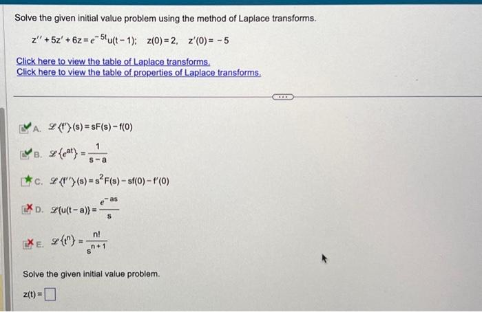 Solved Solve the given initial value problem using the | Chegg.com