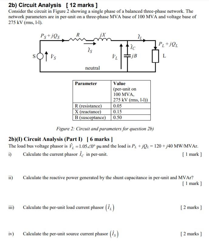 Solved 2b) Circuit Analysis (12 marks ] Consider the circuit | Chegg.com