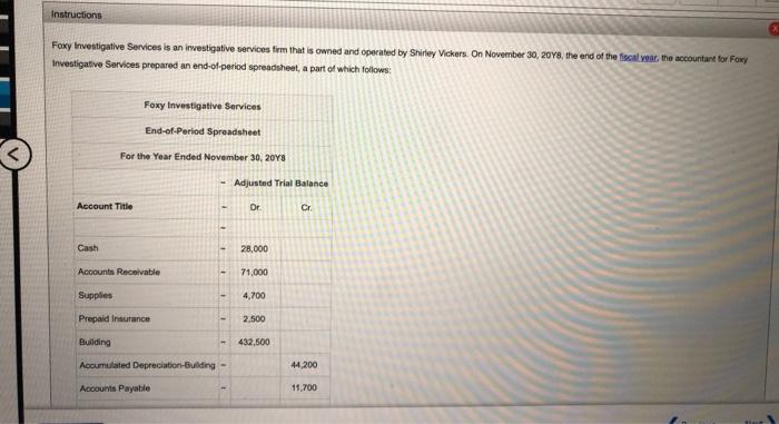 Solved Foxy lrvestigative Services is an investigative | Chegg.com