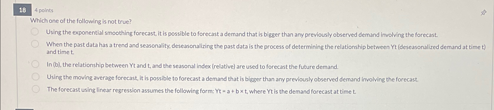 Solved 4 pointsWhich one of the following is not true?Using | Chegg.com Solved 4 pointsWhich one of the following is not true?Using | Chegg.com