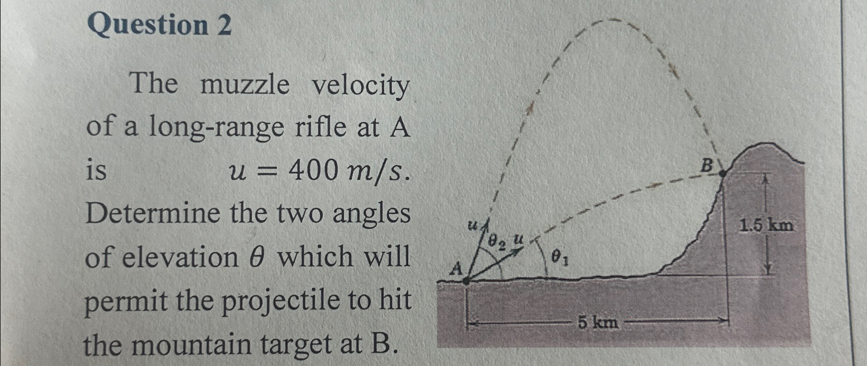 Solved Question 2The muzzle velocity of a long-range rifle | Chegg.com