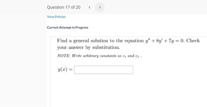 Solved Current Attempt in Progress Solve the given | Chegg.com