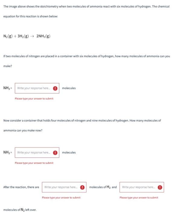 Solved The image above shows the stoichiometry when two | Chegg.com
