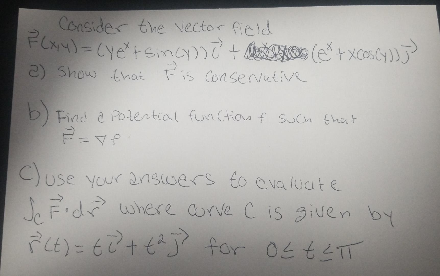 Solved Consider the vector field | Chegg.com