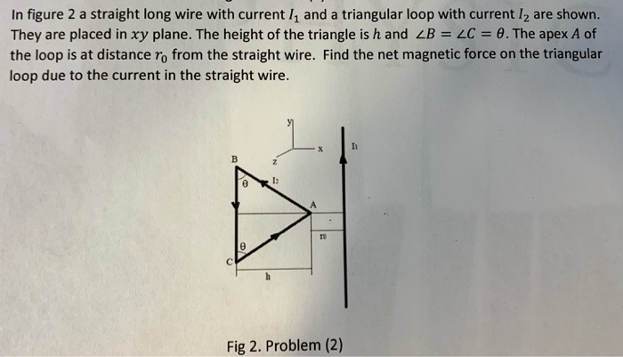 Solved In figure 2 a straight long wire with current I, and | Chegg.com