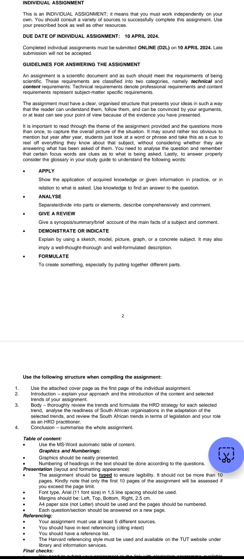 Solved INDIVIDUAL ASSIGNMENTThis is an INDIVIDUAL | Chegg.com