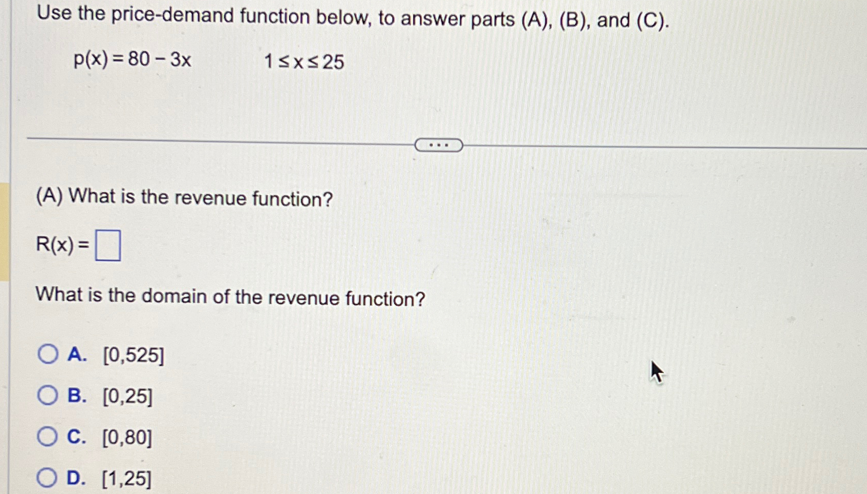 Solved Use the price-demand function below, to answer parts | Chegg.com