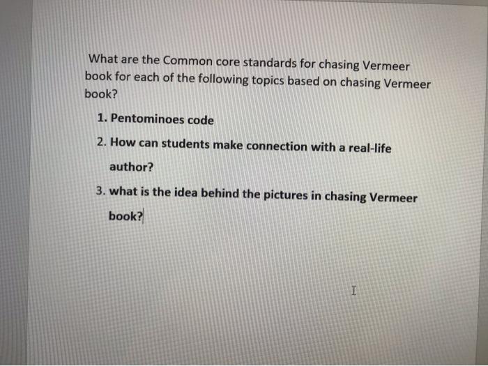 Solved What are the Common core standards for chasing | Chegg.com